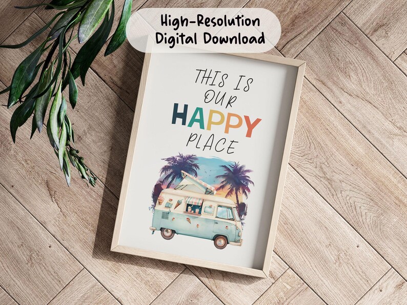 This is Our Happy Place Poster, Instant Download, Printable Wall Art ...
