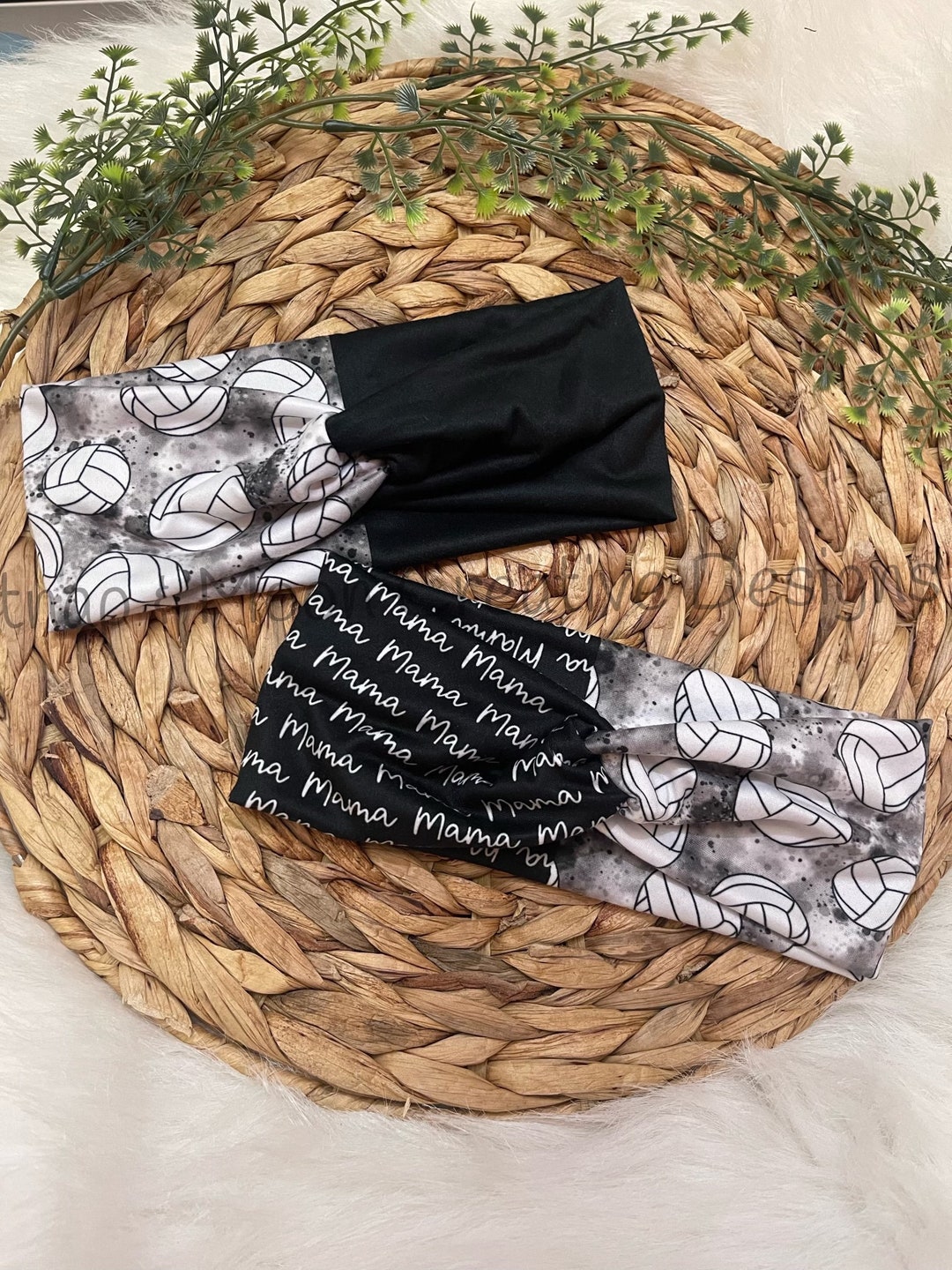 VOLLEYBALL Headband Turban VOLLEYBALL MAMA Twisted Headband Sports ...
