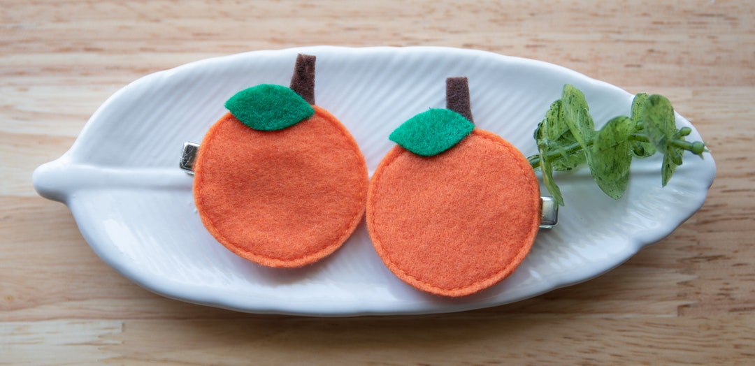 Orange Felt Hair Clip - Fruit Clip - Hair Fashion - Hair Accessories - Etsy