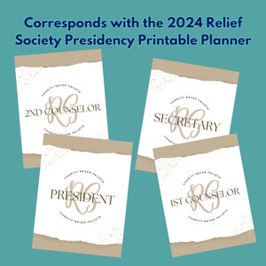 Relief Society Calling Binder Covers - LDS - Secretary - Ministering ...