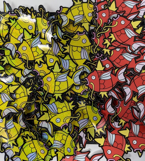 Magikarp o Shiny Magikarp Holograpic Glitter Sticker Pokemon - Etsy España