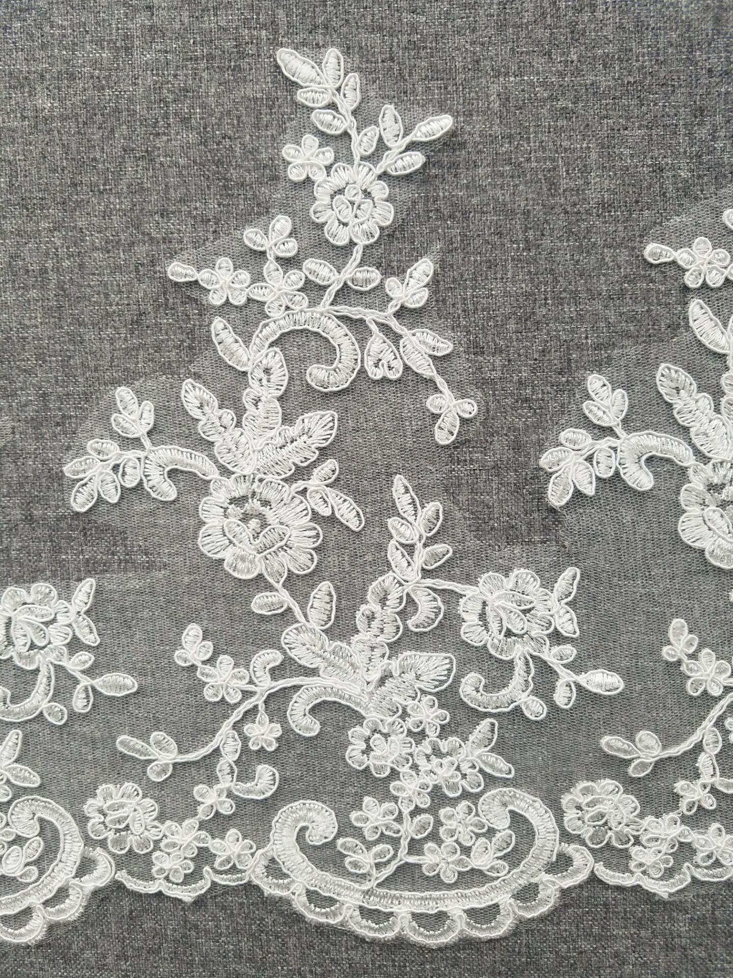 White Lace Trim Ivory Bridal Lace Trim Alencon Lace Trim | Etsy