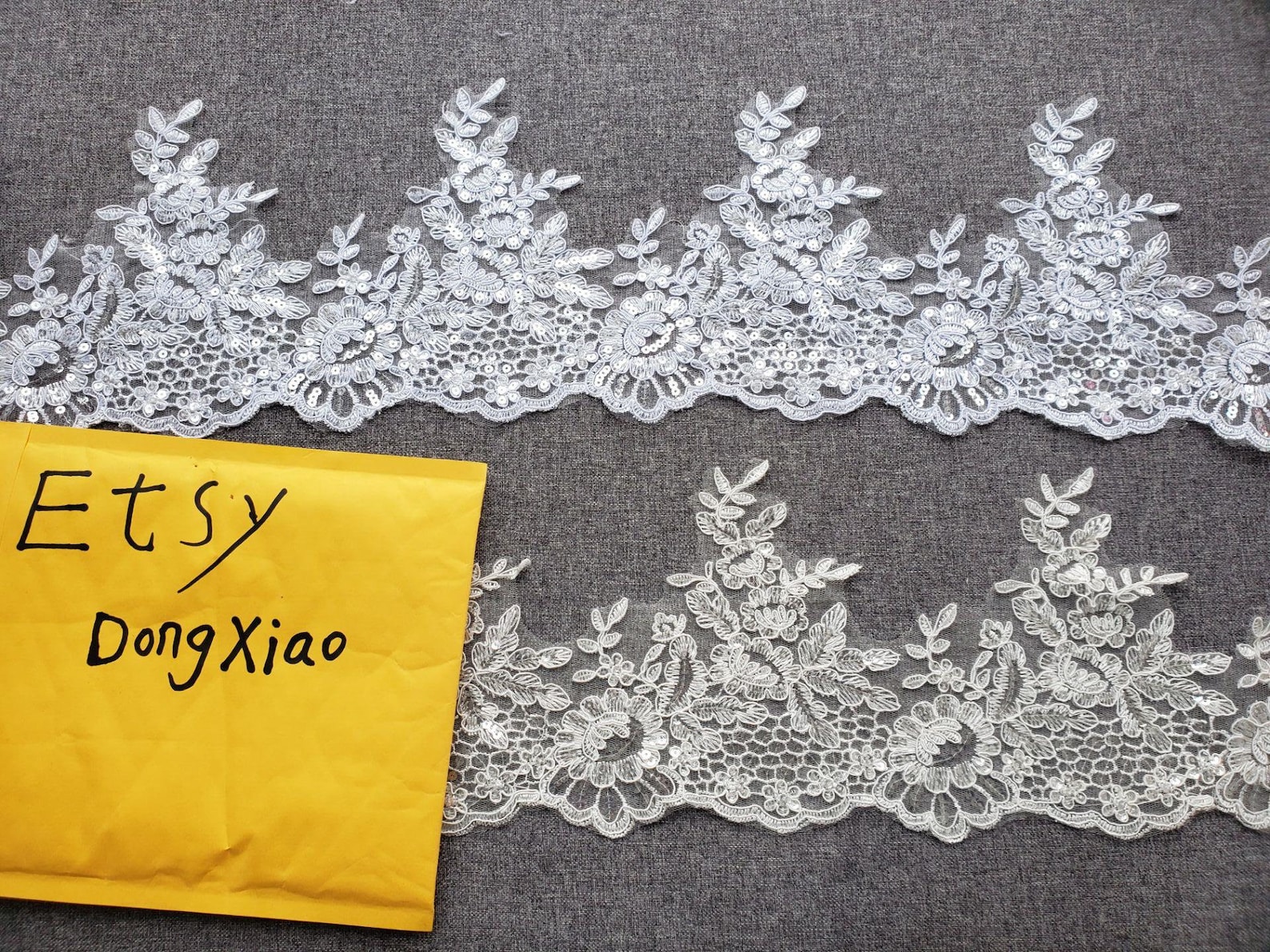 Sequined Lace Lace White or Ivory Wholesale is Suitable for - Etsy