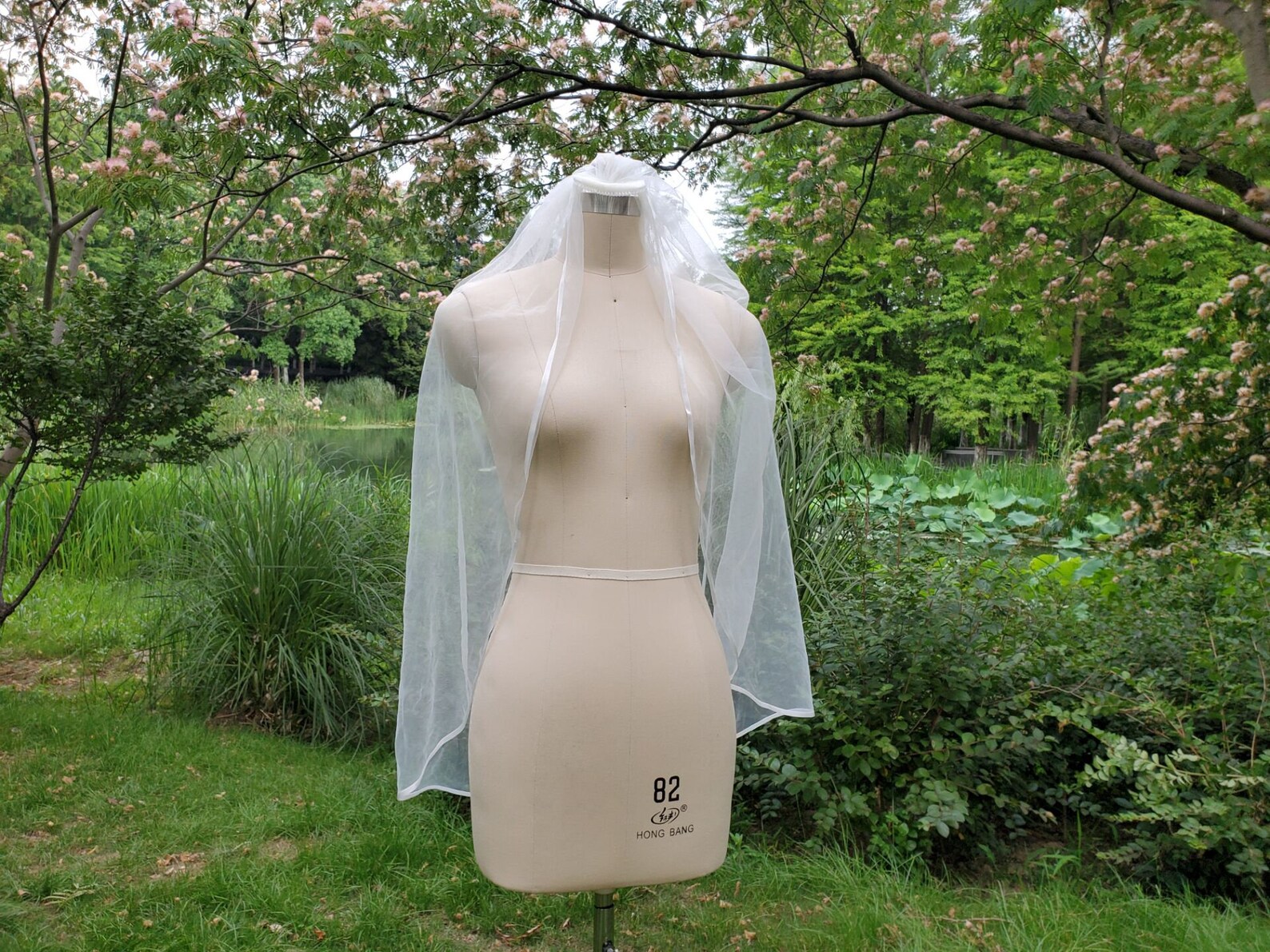 Simple Ribbon Bridal Veil White Ivory Bridal Veil Ribbon - Etsy