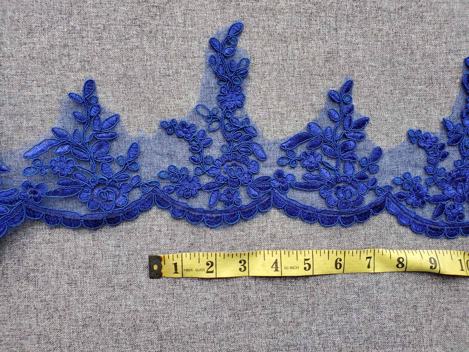 Sapphire Blue White or Ivory Lace Trim Royal Blue Bridal Lace | Etsy