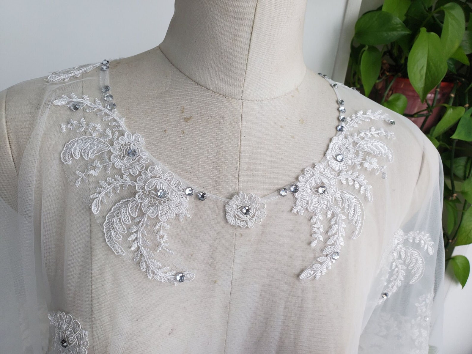 Elegant Bridal Party Shawl Veil Lace APPLIQUE Coat Pullover Coat Prom ...