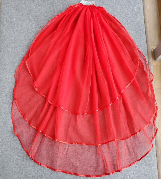 National Style Bride Veil real Red Bride Wedding Veils Red | Etsy
