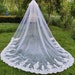 118 Inches Chapel Length Lace Edge Wedding Veil Cathedral Lace Bottom ...