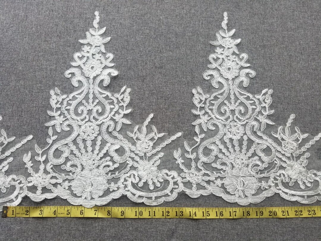 17 Inches Tall Lace White or Ivory Length 1 Yards Lace - Etsy