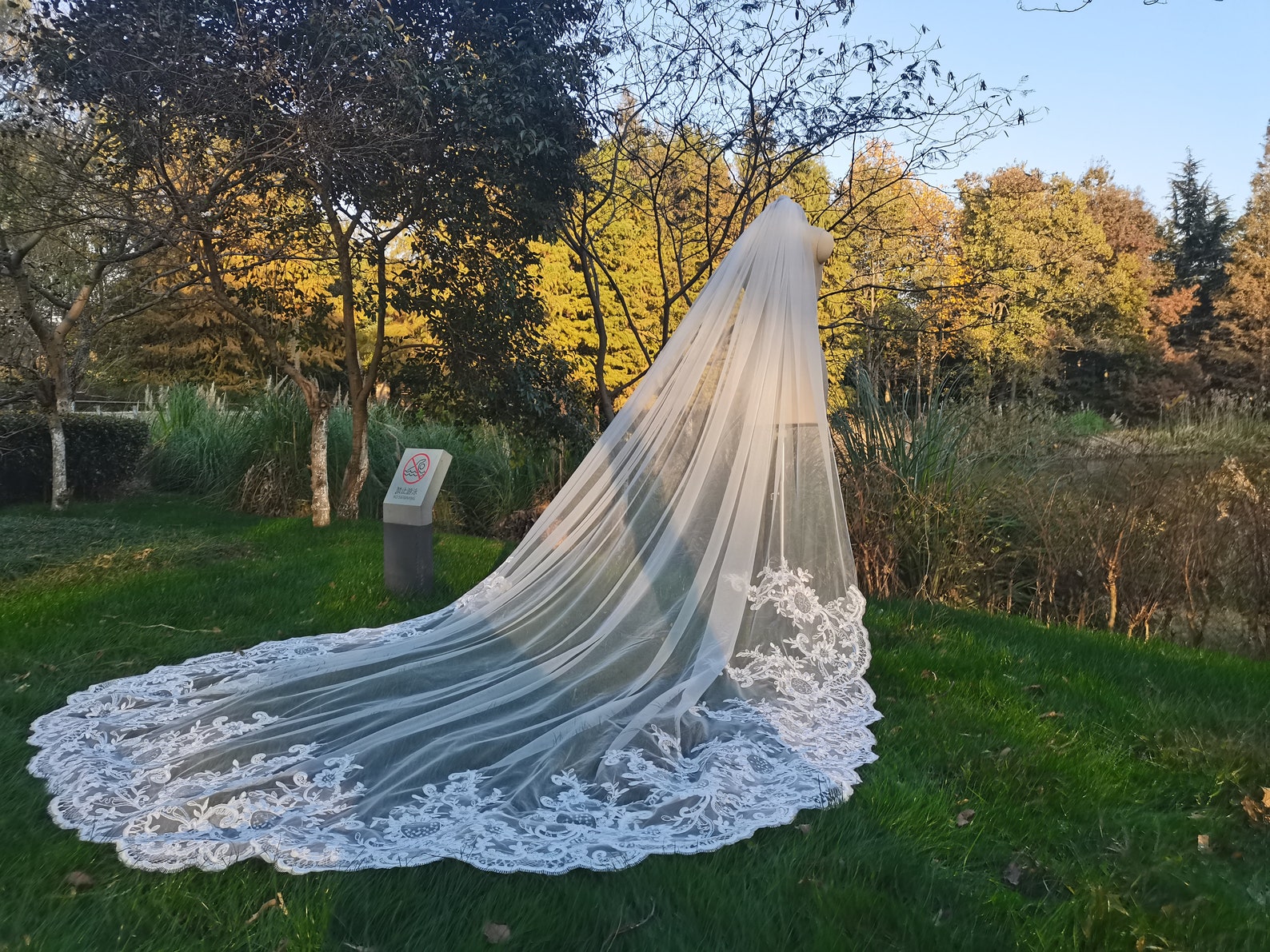 Luxury Wedding Veils / Ivory Lace Veil /sequins Lace Applique Cathedral ...