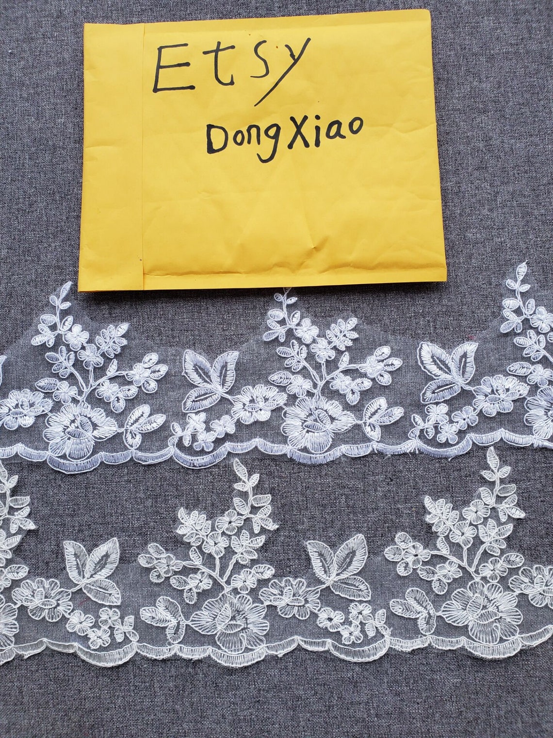 Lace Edge White, Ivory Lace Embroidery Suitable for Hats, Bride Veil ...
