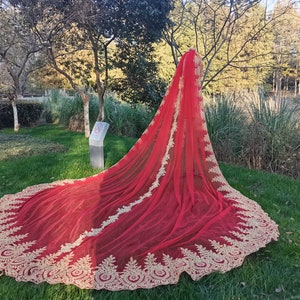 Long Luxury Cathedral Veil Chapel Veil Wedding Veil Bridal Veil White ...