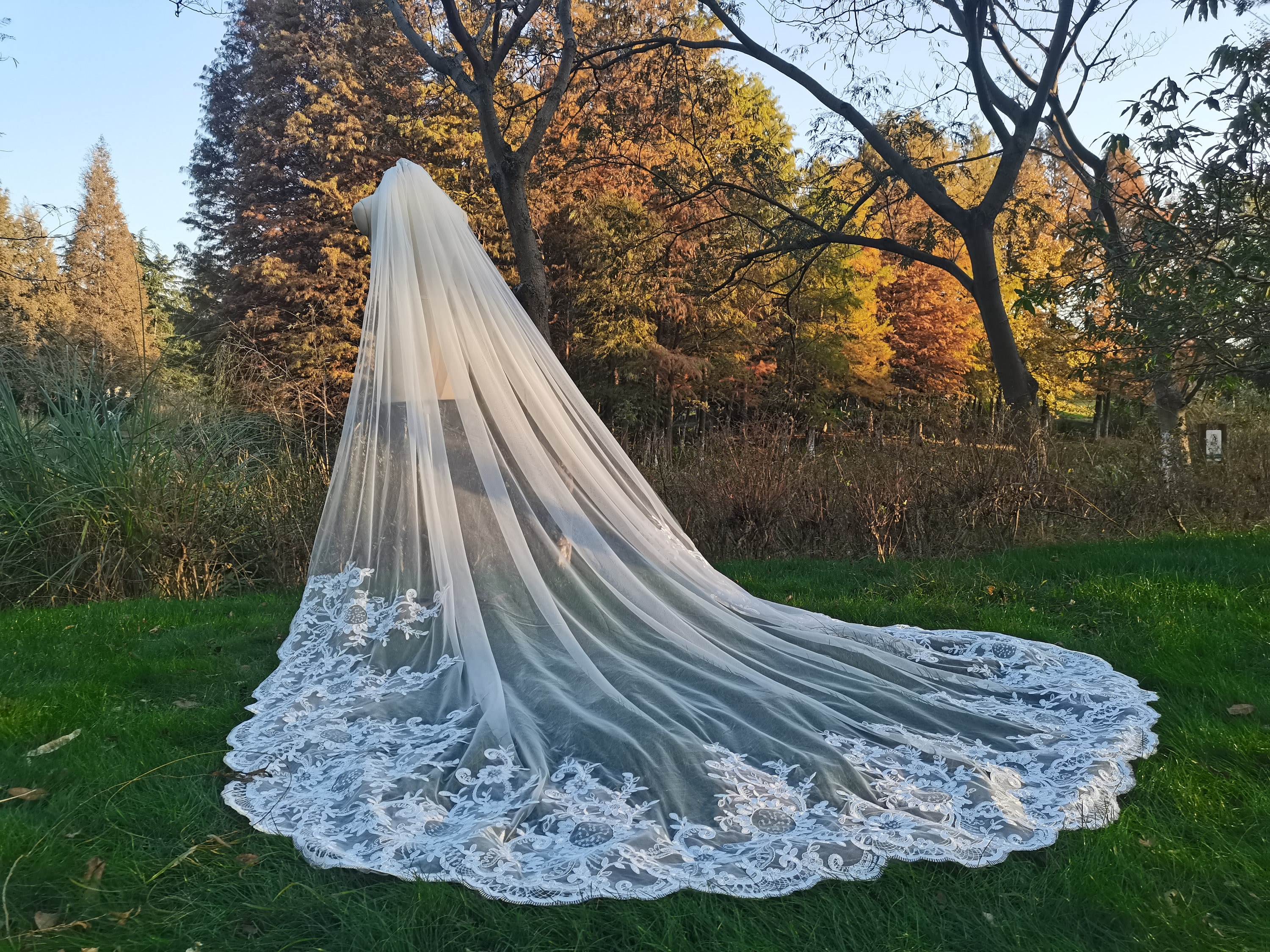 Luxury Wedding Veils / Ivory Lace Veil /sequins Lace Applique - Etsy