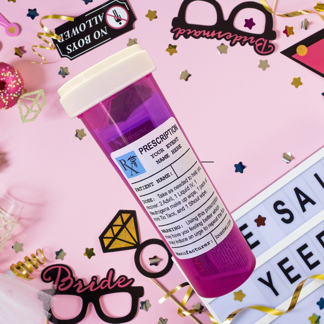 Pink Personalized Bottle Hangover Kit, Birthday, Finally 21 ...