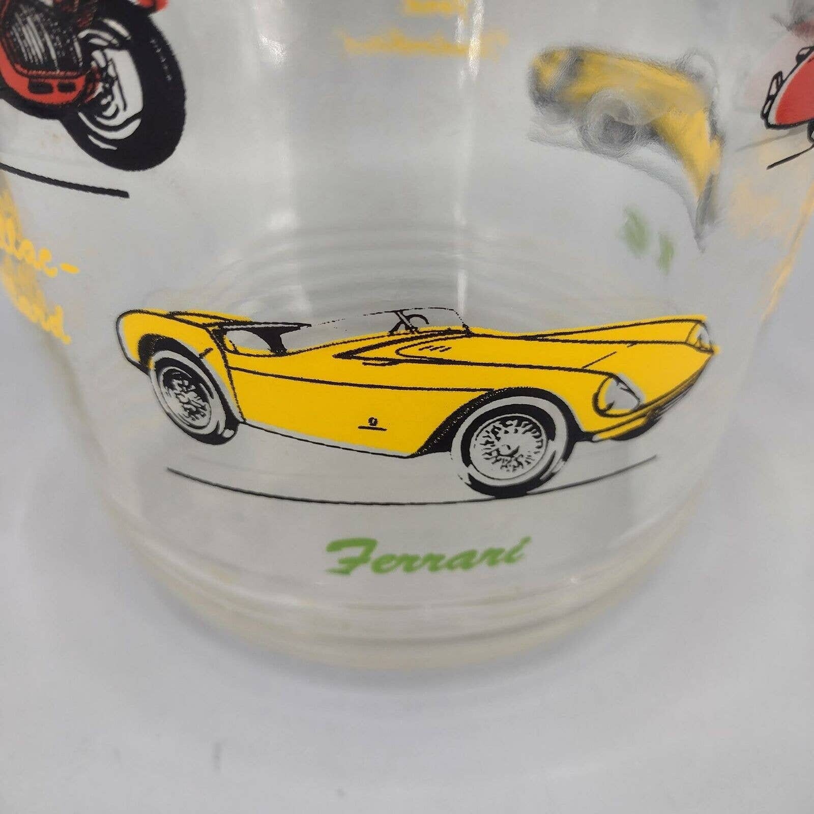 Glass Pitcher With Pour Spout Classic Cars 64oz Clear Glass Belly ...