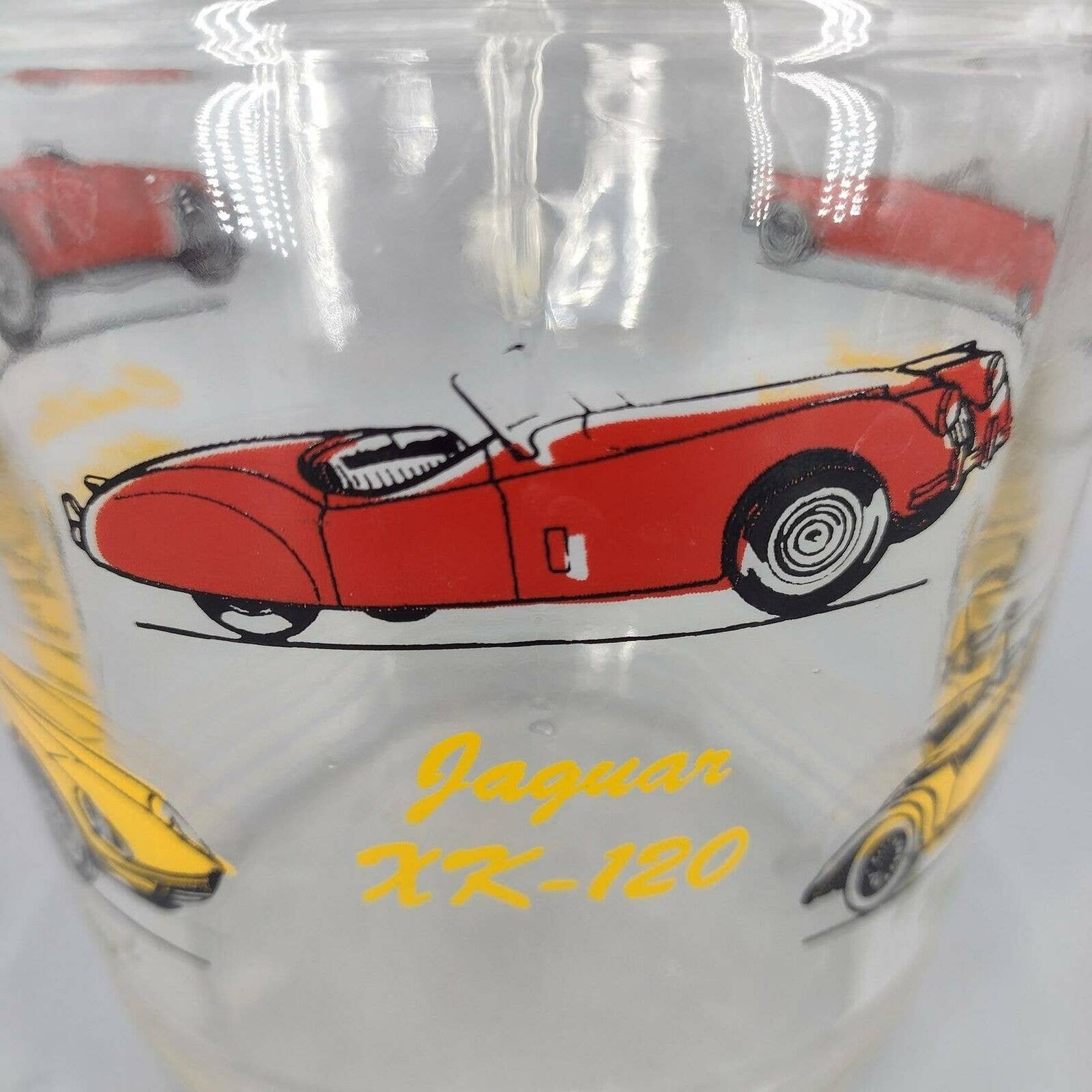 Glass Pitcher With Pour Spout Classic Cars 64oz Clear Glass Belly ...