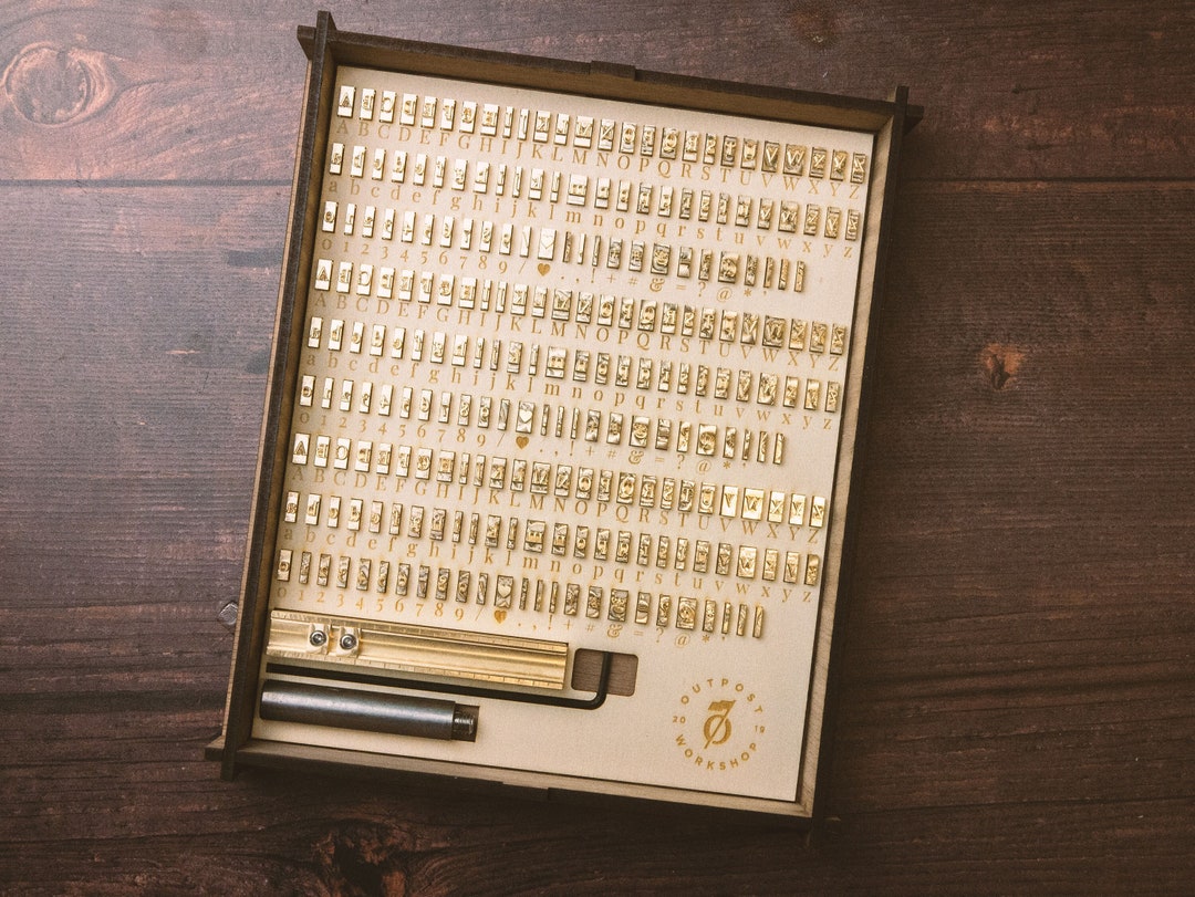 Alphabet Leather Stamp Type Set, Letters, Numbers and Symbols ...