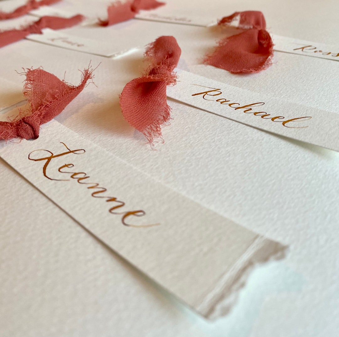 Holiday Place Cards, Thanksgiving Place Cards, Hand-lettered Place ...