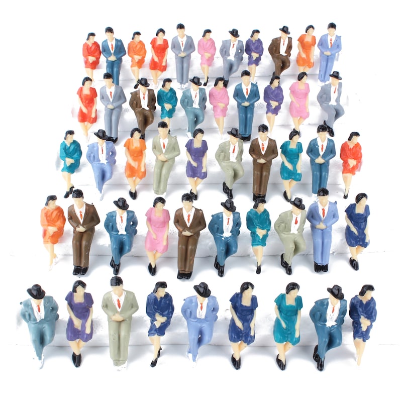 Mini People Train Figures - Etsy