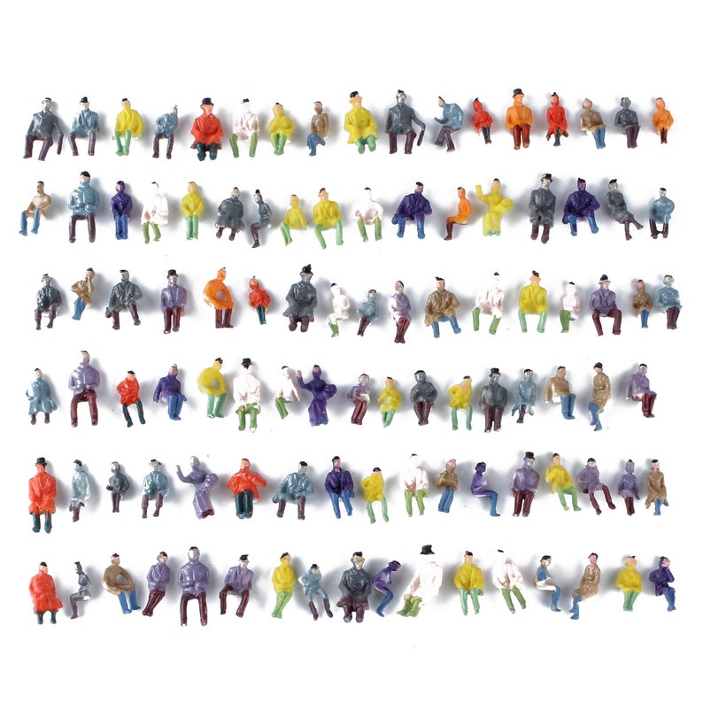 Only Sitting 1:87 Scale HO Model Train Accessories Figures Human People ...