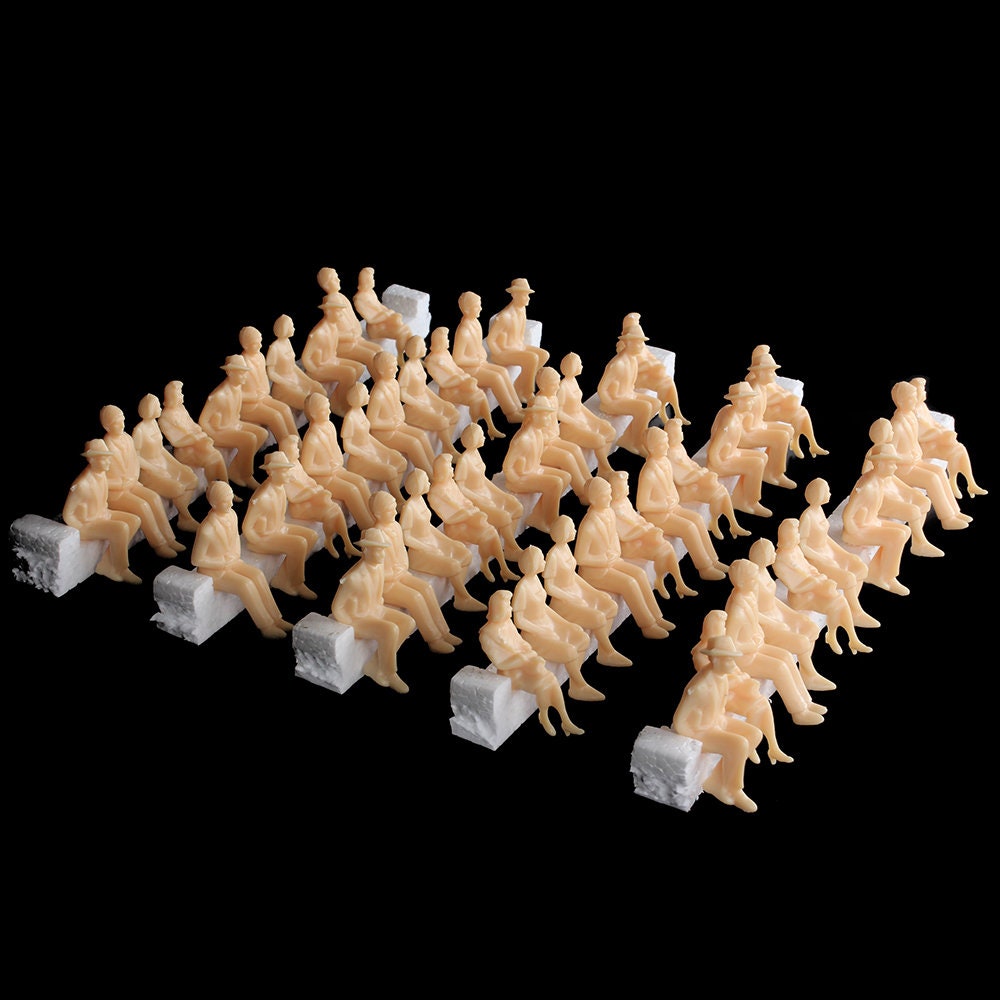 50pcs Miniature 1:32 Gauge 1 Scale Unpainted Plastic Only Sitting ...