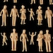 100pcs Miniature 1:32 Gauge 1 Scale Unpainted Skin Color Plastic Only ...