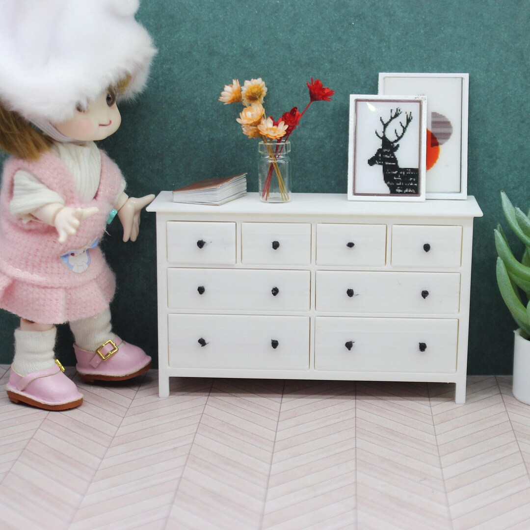 1:12 Dollhouse Cabinet Storage, 1/12 Dollhouse Miniature Living Room ...