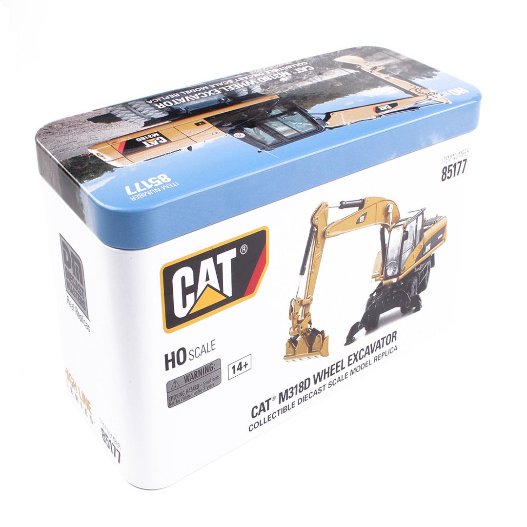 1/87 HO Scale CAT Caterpillar M318D Wheeled Excavator Diecast Masters ...