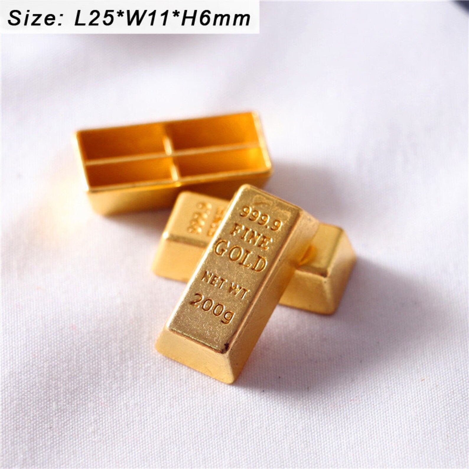 1/6 Miniature Doll Gold Bricks Dollhouse Gold Bars, 10 Pieces, Metal ...