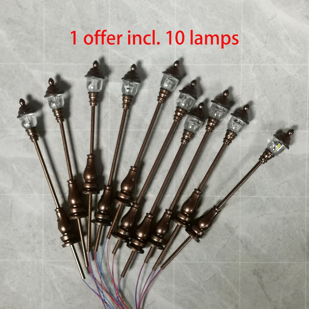 HO Scale LED Garden Lamps, Model Railroad Accessories (10PCS) - Etsy