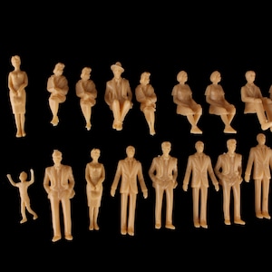 Miniature 1:32 Gauge 1 Scale Unpainted Skin Color Plastic Sitting ...