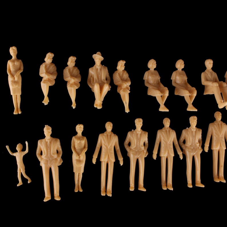 Miniature 1:32 Gauge 1 Scale Unpainted Skin Color Plastic Sitting ...