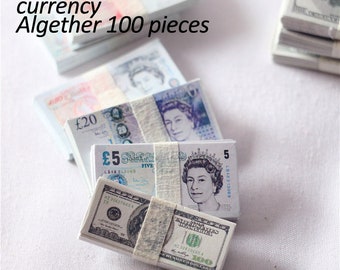Dollhouse Miniature Paper Coin Money Currency Kit United States One ...
