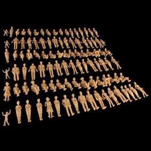 Miniature 1:32 Gauge 1 Scale Unpainted Skin Color Plastic Sitting ...