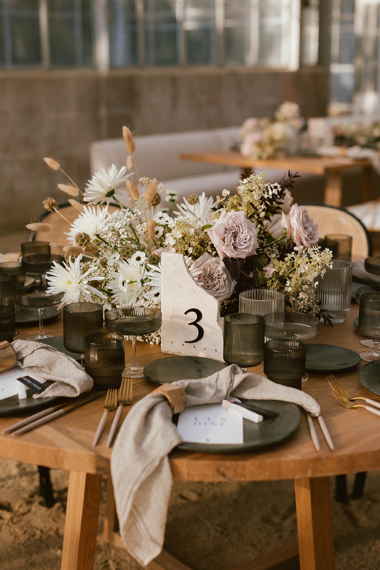 Natural Stone Table Numbers, Wedding Table Numbers, Table Number Signs ...