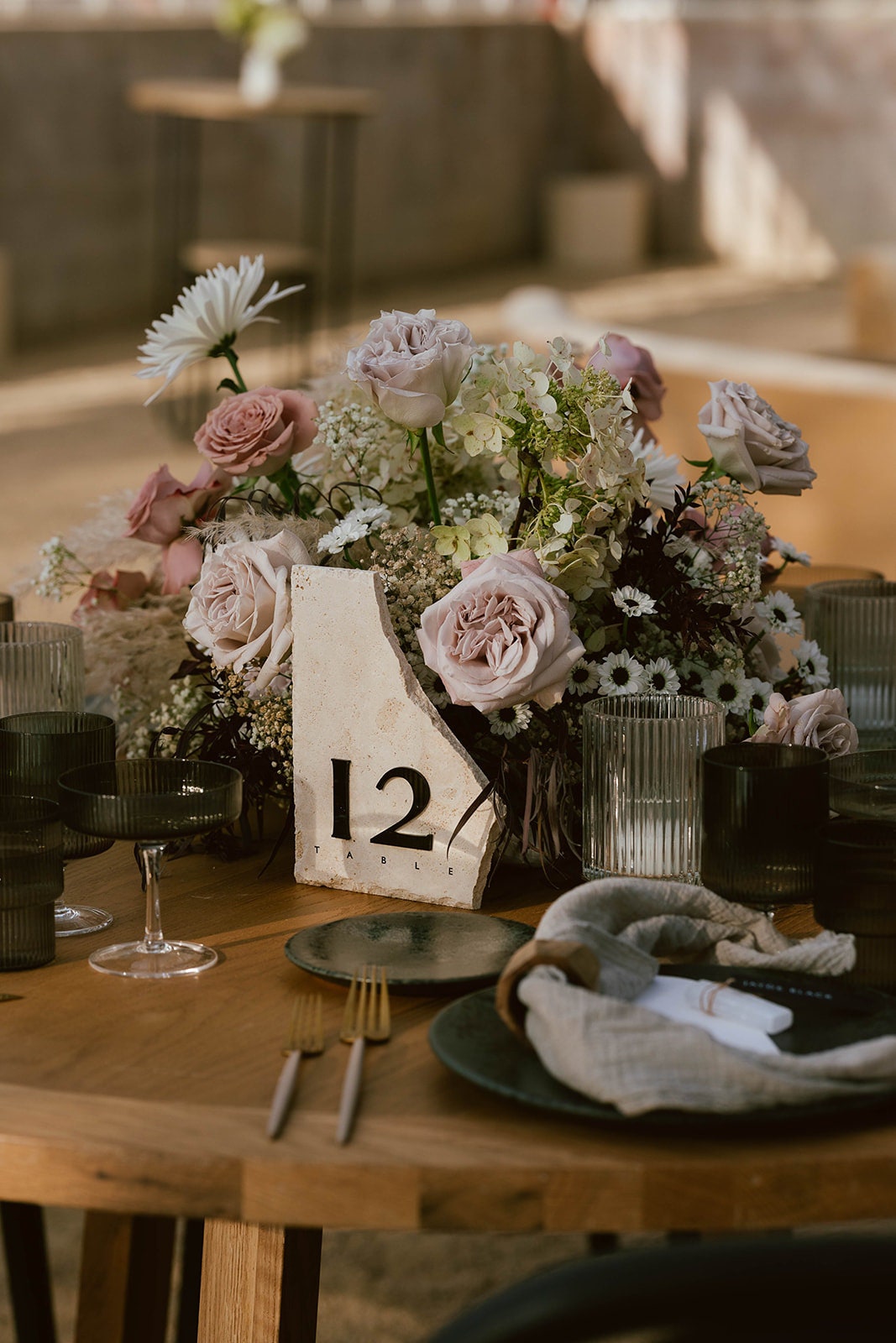 Natural Stone Table Numbers, Wedding Table Numbers, Table Number Signs ...