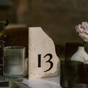 Natural Stone Table Numbers, Wedding Table Numbers, Table Number Signs ...