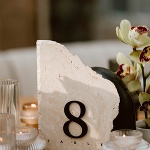 Natural Stone Table Numbers, Wedding Table Numbers, Table Number Signs ...