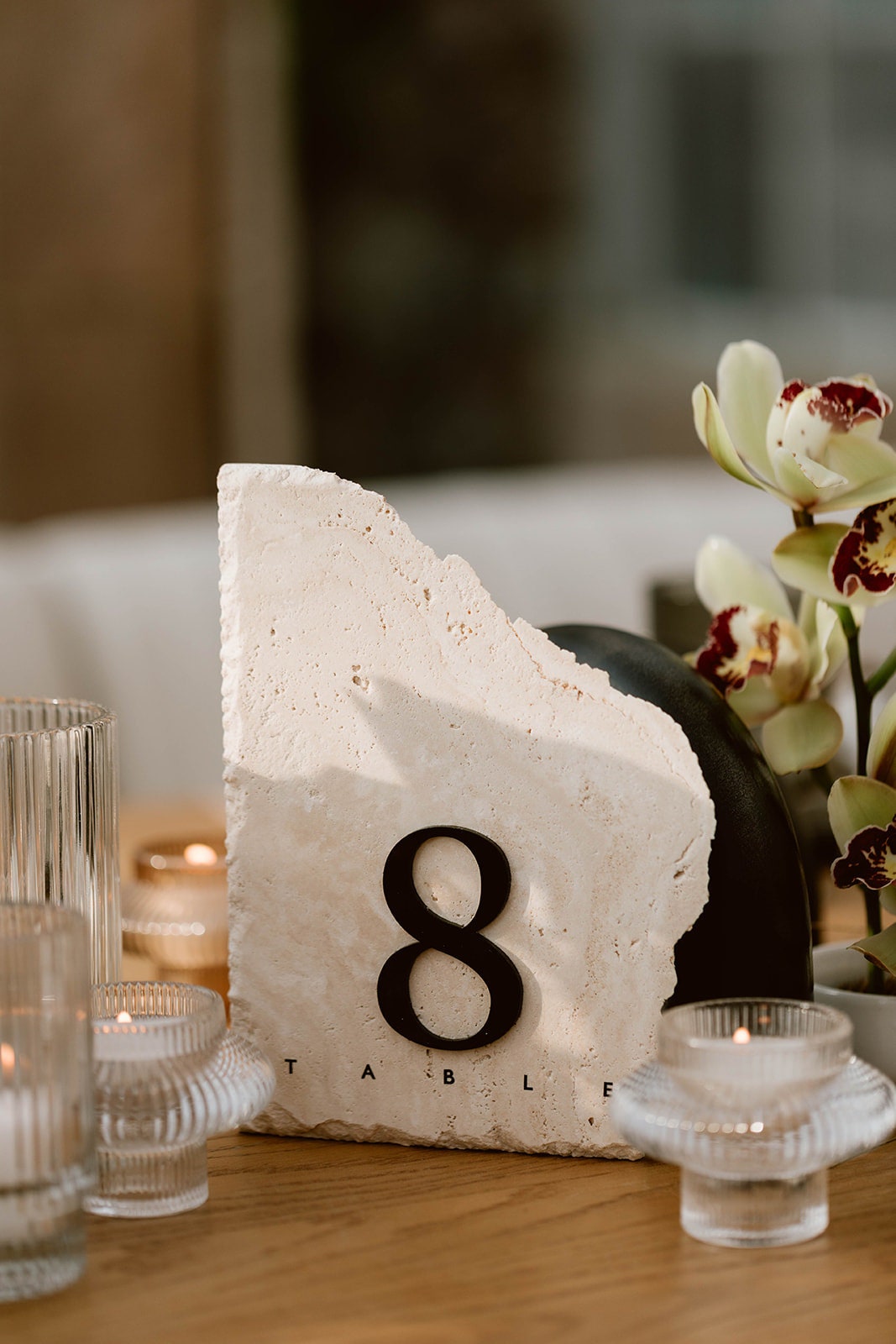 Natural Stone Table Numbers, Wedding Table Numbers, Table Number Signs ...