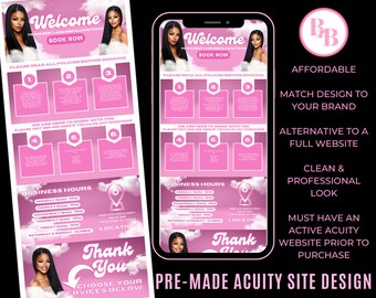 ACUITY SITE DESIGN, Acuity Theme, Premade Website Template, Nail Tech ...
