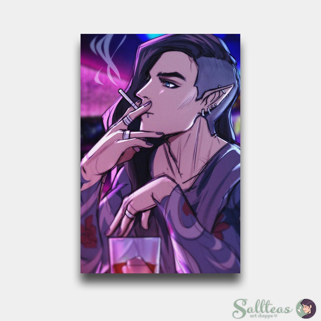 A Drink to Remember: Ruhn Danaan Art Print - Etsy