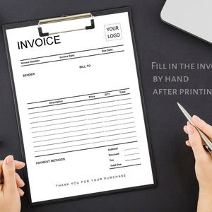Editable Canva Invoice Template for Download; Fillable & Printable ...