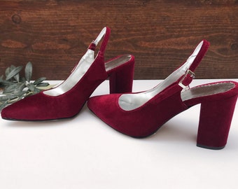 Burgundy Red Shoes - Etsy
