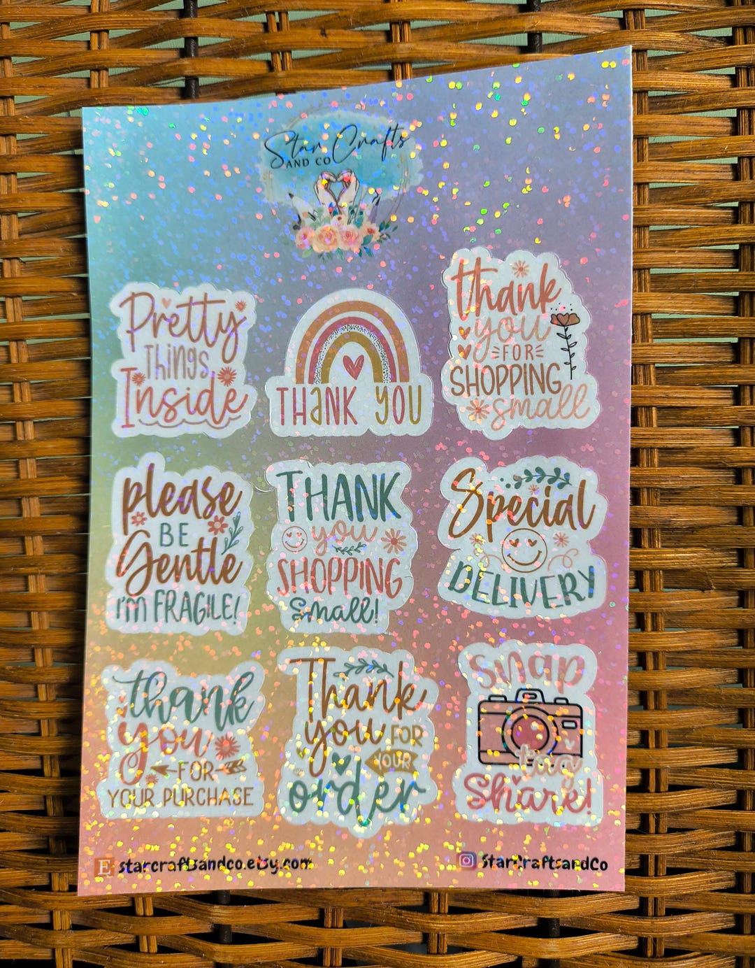 Small Business Sticker Sheets Small Biz Stickers Thank You - Etsy