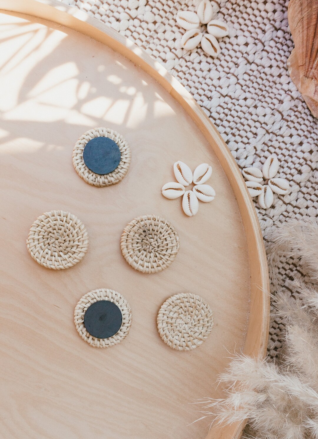 Rattan Magnets Set, Kitchen, Fridge, Office, Boho, Housewarming, Gift ...