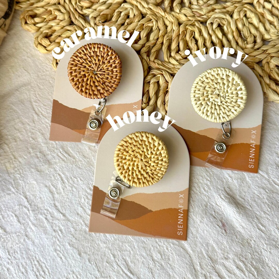 Neutral Tone ID Badge Clip, Badge Reel Nurse, Teacher Gift, ER Nurse ...