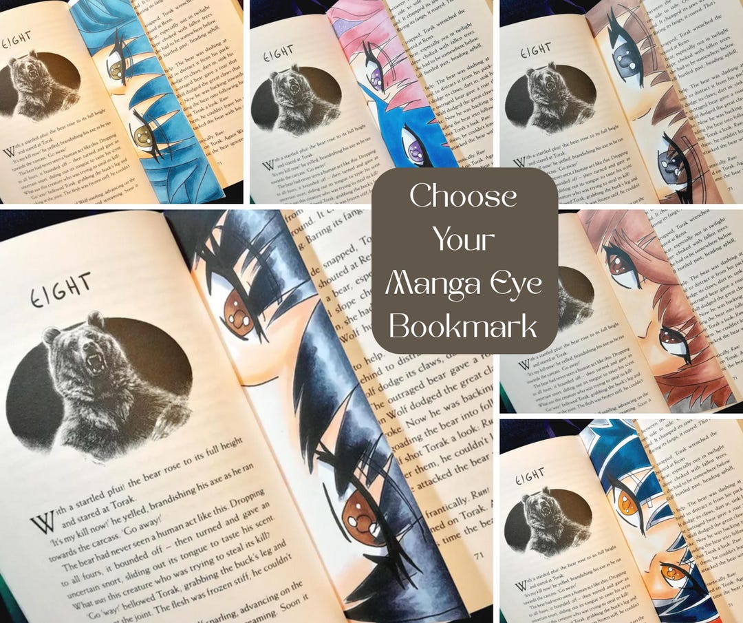 Choose Your Kawaii Manga Eyes Bookmark, Unique Anime Bookmark Gift ...