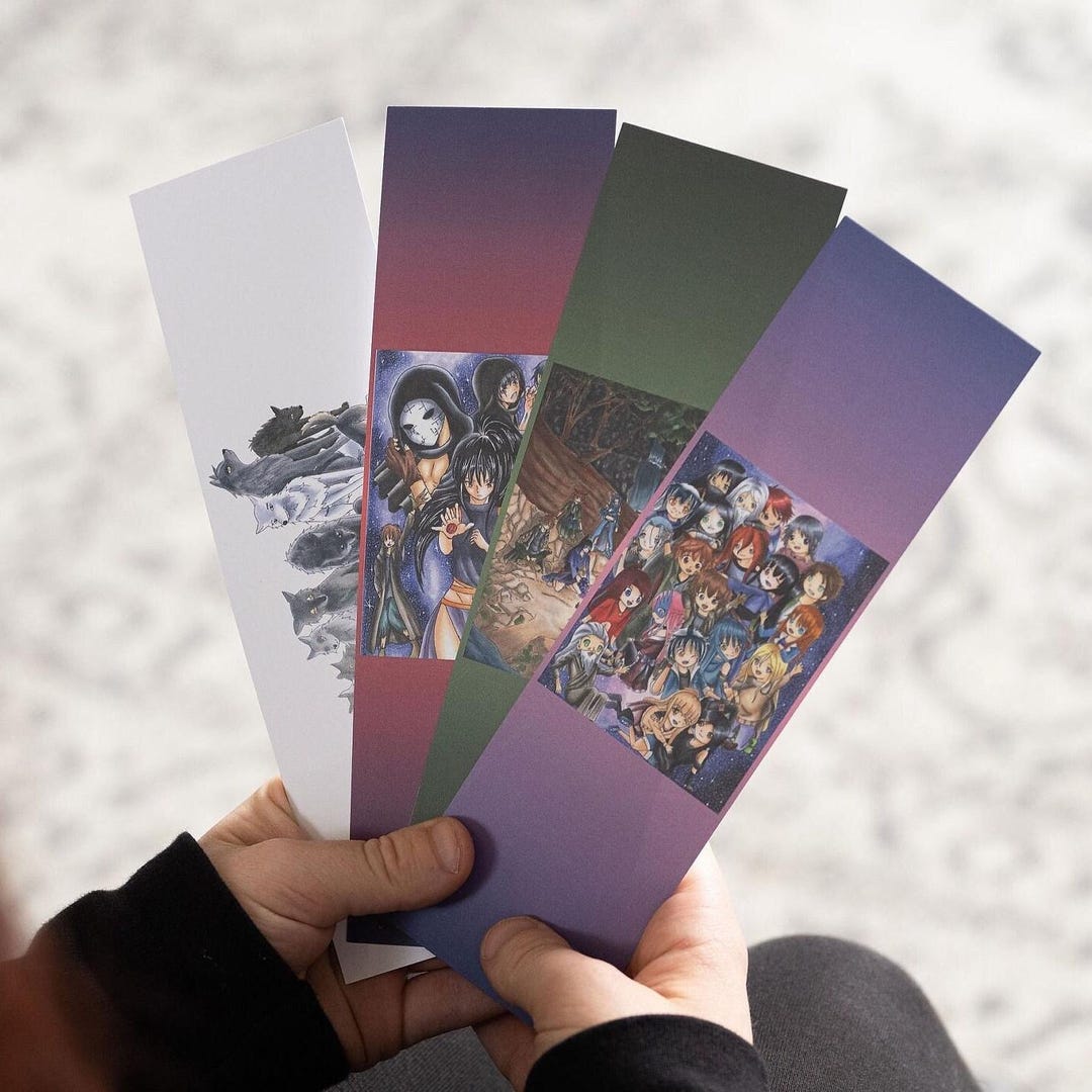 Anime Bookmark Bundle of 4 Manga Bookmarks Set Manga Book Gift Manga ...