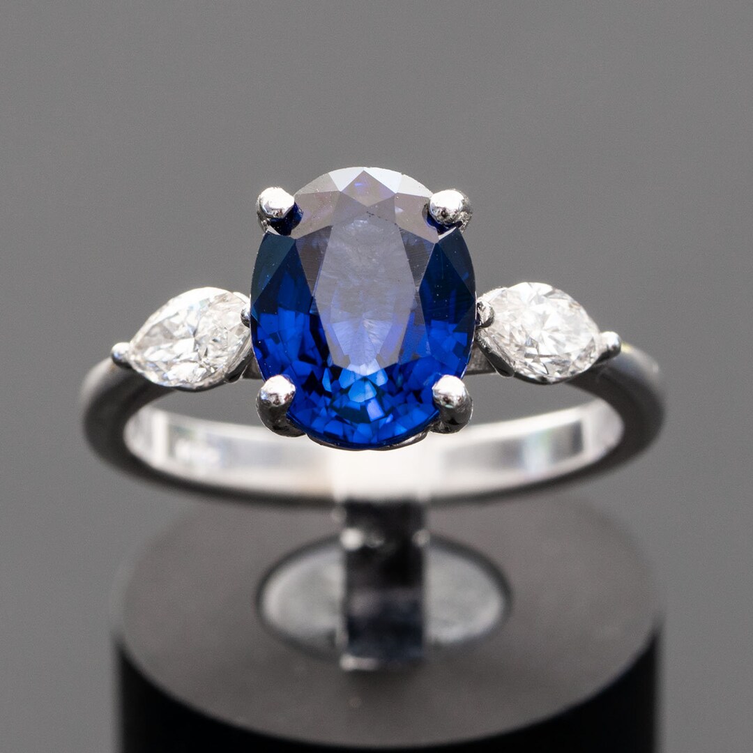 Sapphire Engagement Ring, Unique Gemstone Engagement Ring, Sapphire ...