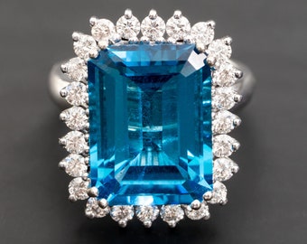 Large Topaz Ring - Etsy